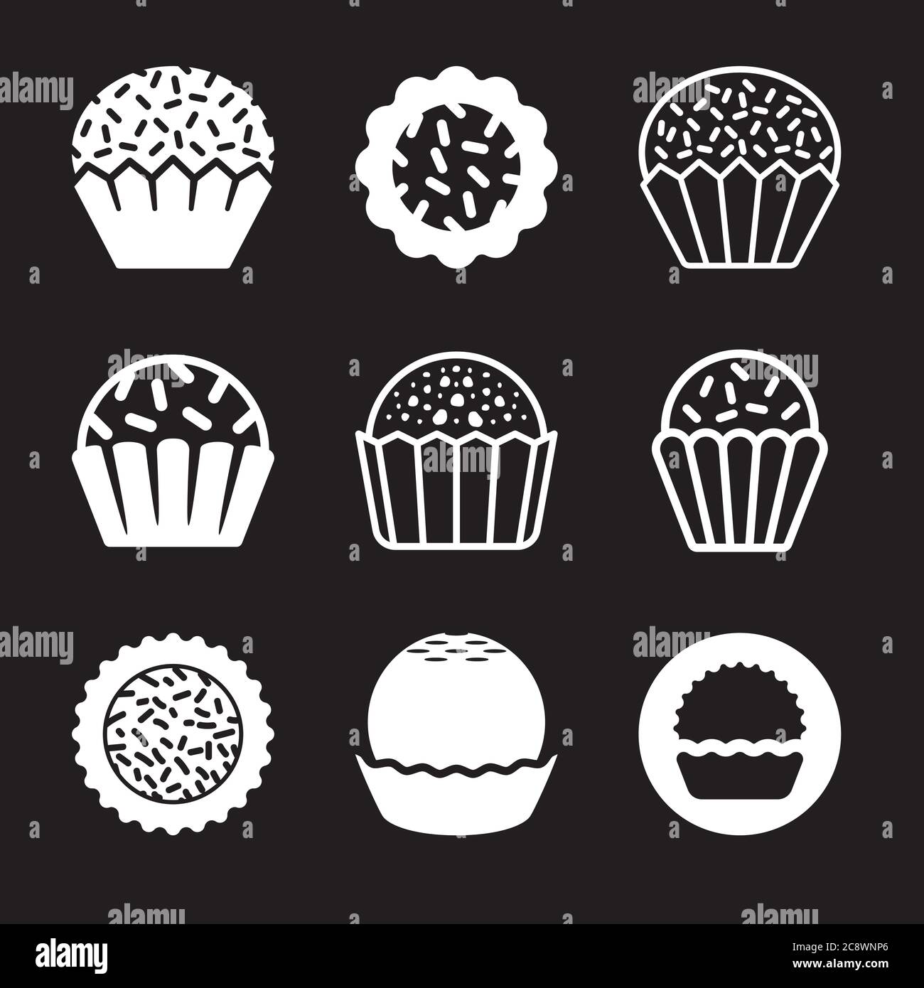 Brigadeiro icon vector. Brazilian sweet brigadier design illustration ...