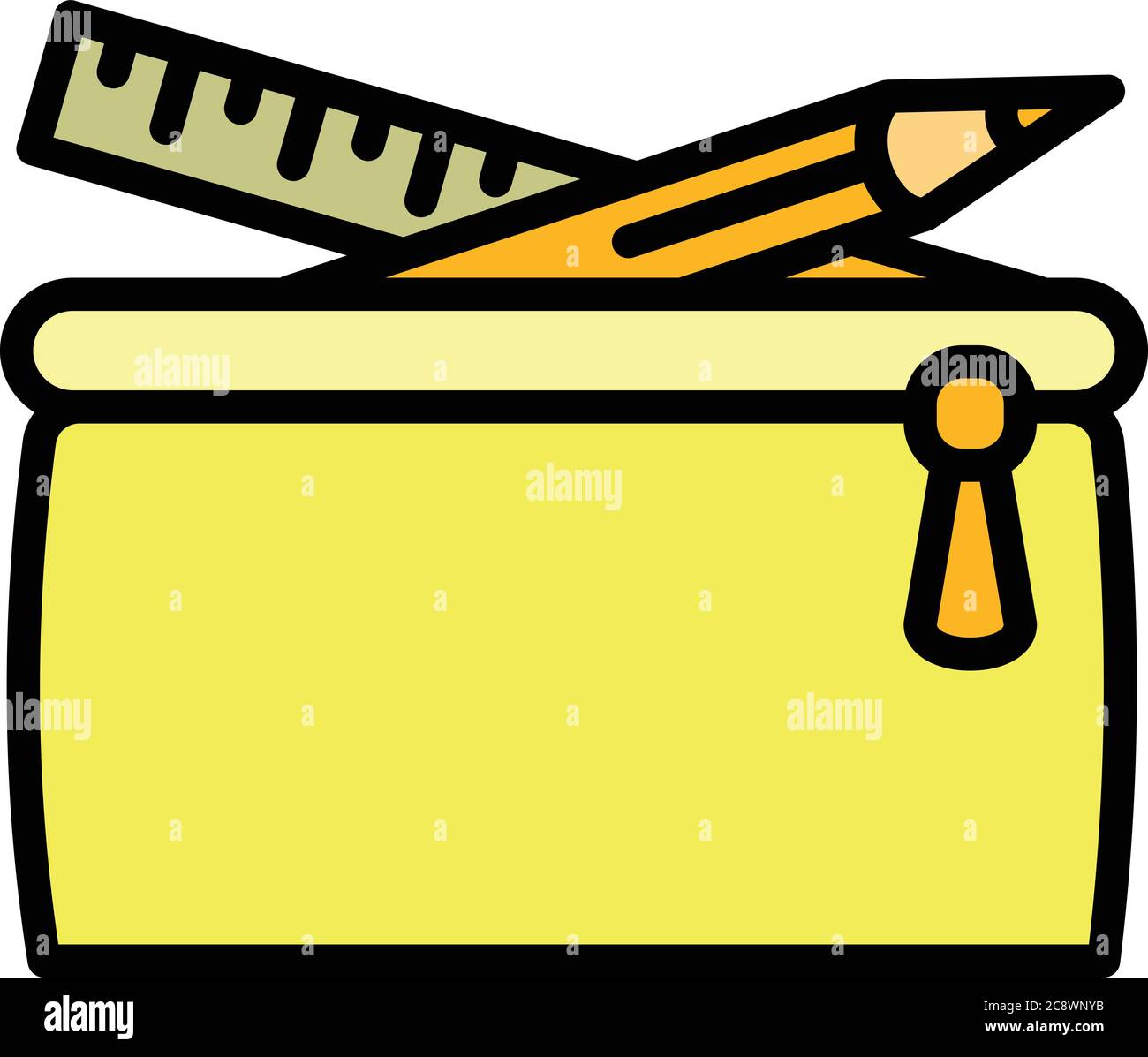 Pencil case icon. Outline pencil case vector icon for web design ...