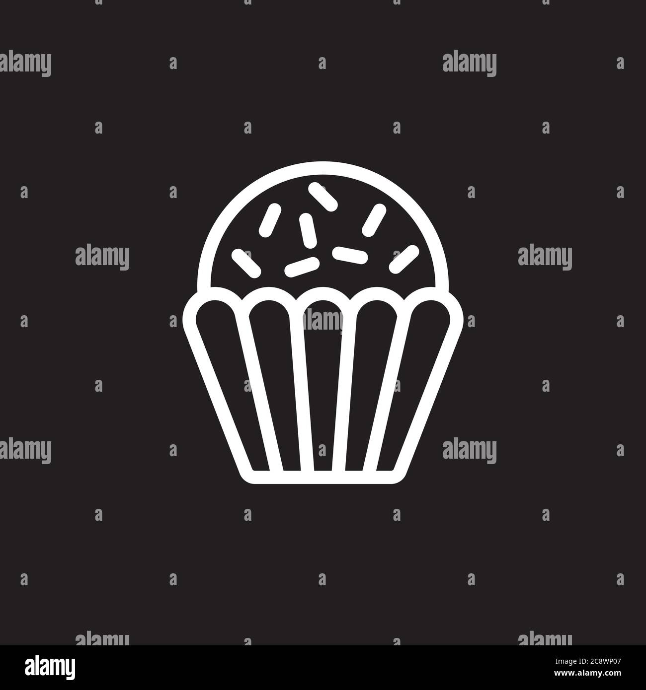 Brigadeiro icon vector. Brazilian sweet brigadier design illustration ...