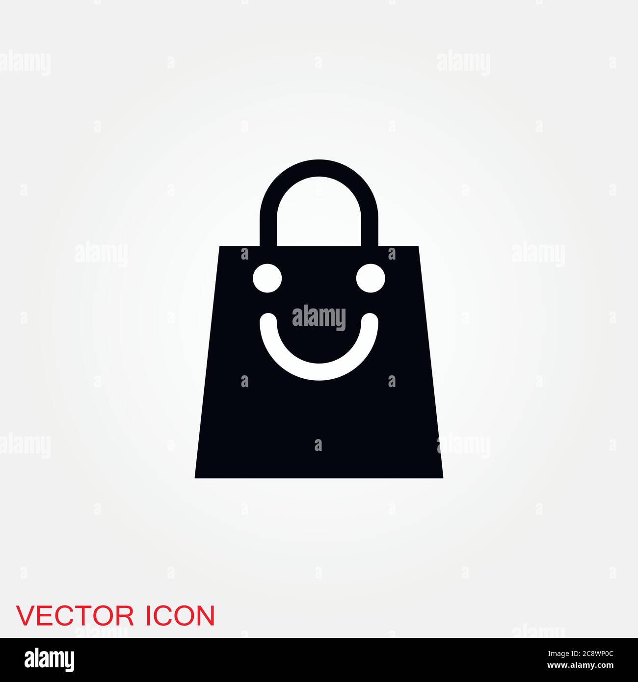 Bag icon. Shopping bag, Vector illustration isolated Stock Vector Image ...