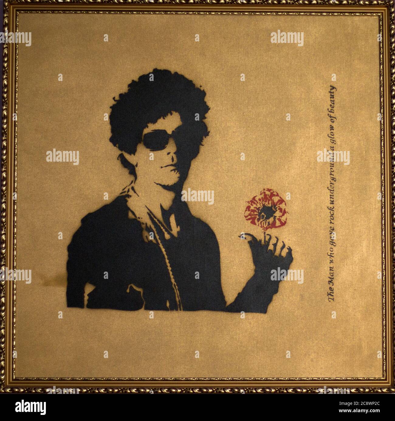 Medzilaborce Slovakia June 04, 2020 Lou Reed portrait is on Exhibition ...