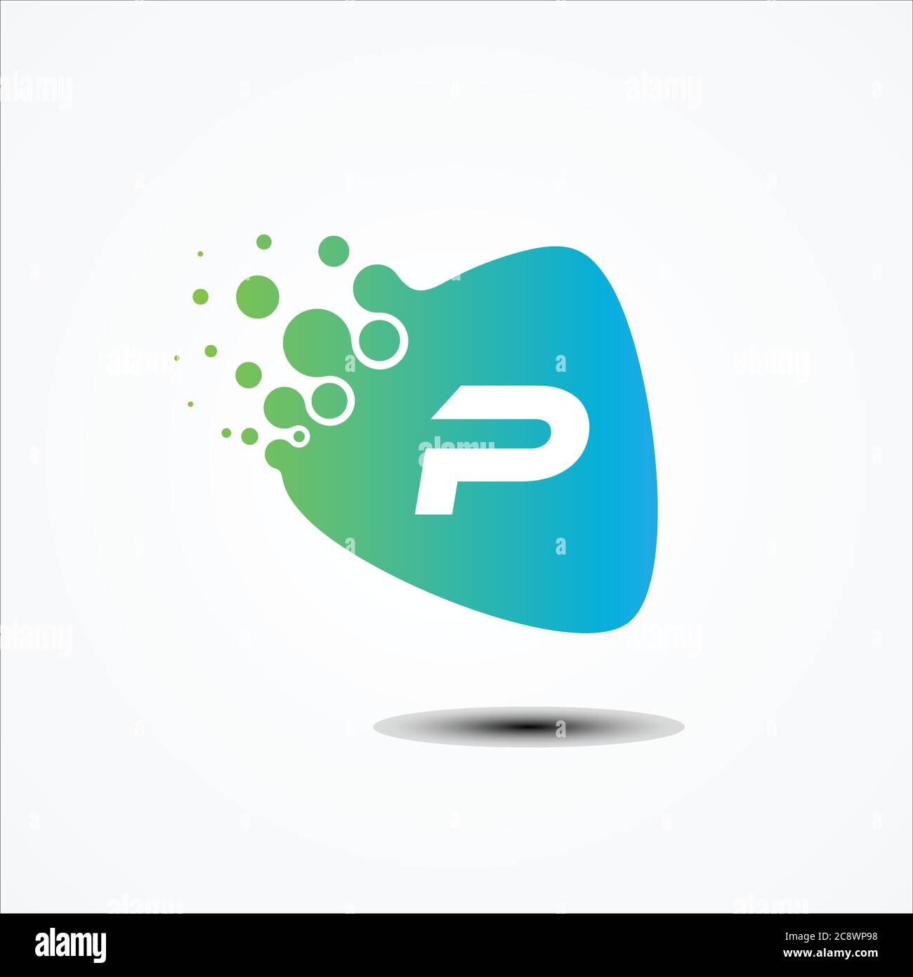 Triangle vector design with P letter symbol design minimalist. P letter ...