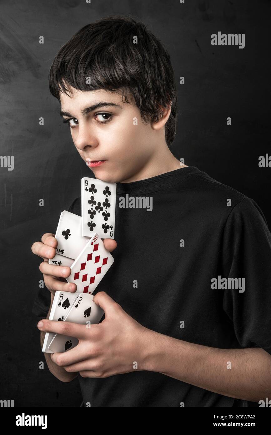 Magician hands boy hi-res stock photography and images - Alamy