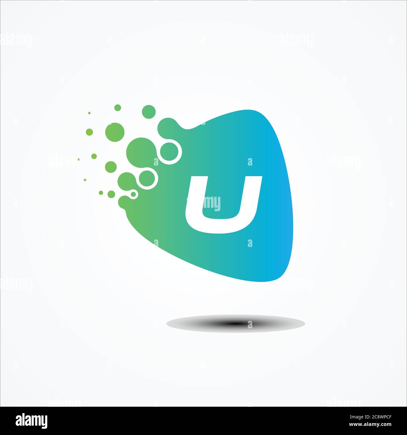 Triangle vector design with U letter symbol design minimalist. U letter ...