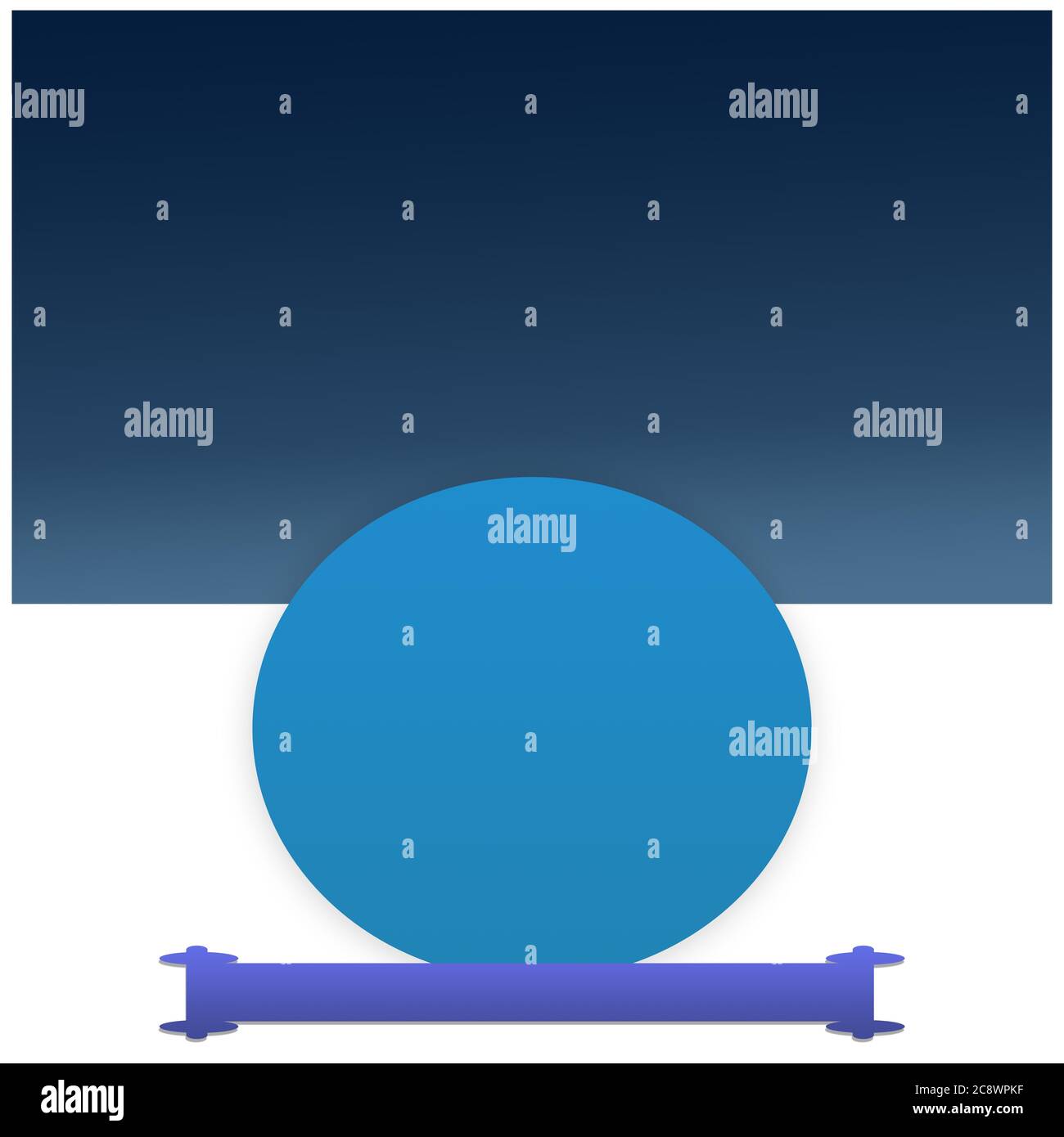 Cool Empty Blue Circle With Rectangle Background Template-For Banner ...