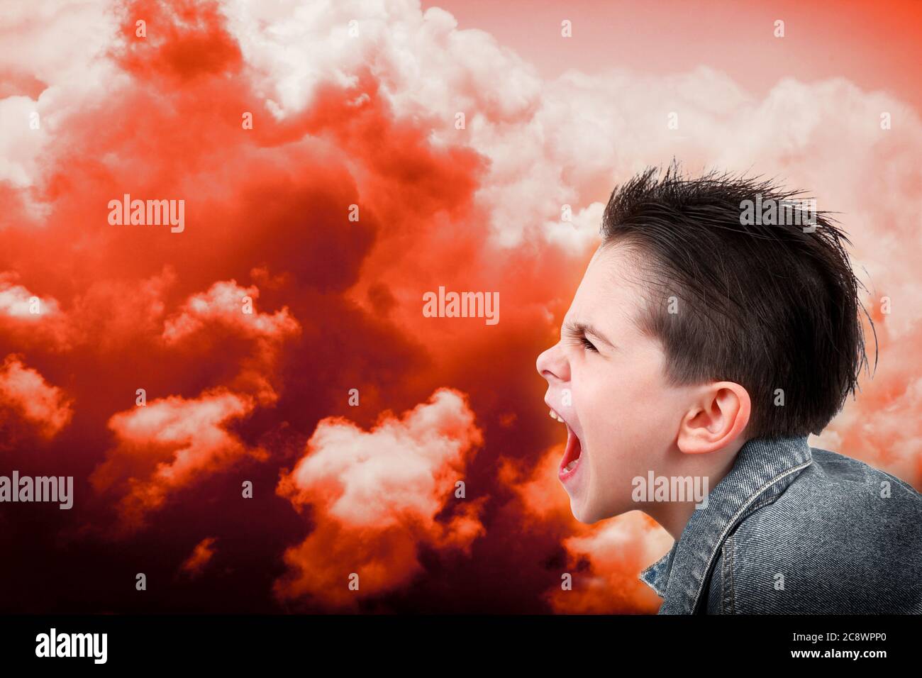 a young boy in anger Stock Photo - Alamy