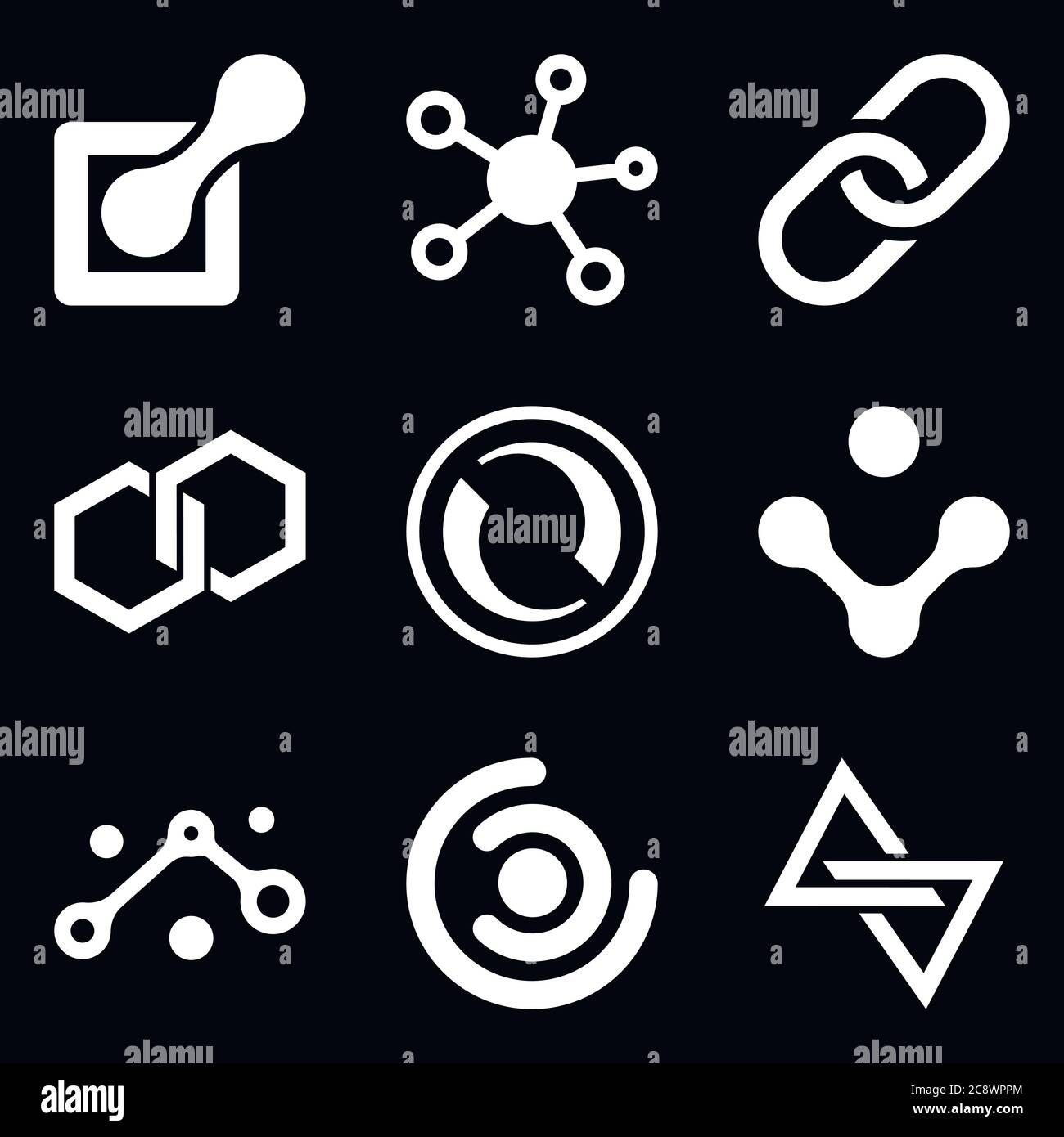 Connection icon, design element. Abstract logo idea for business ...