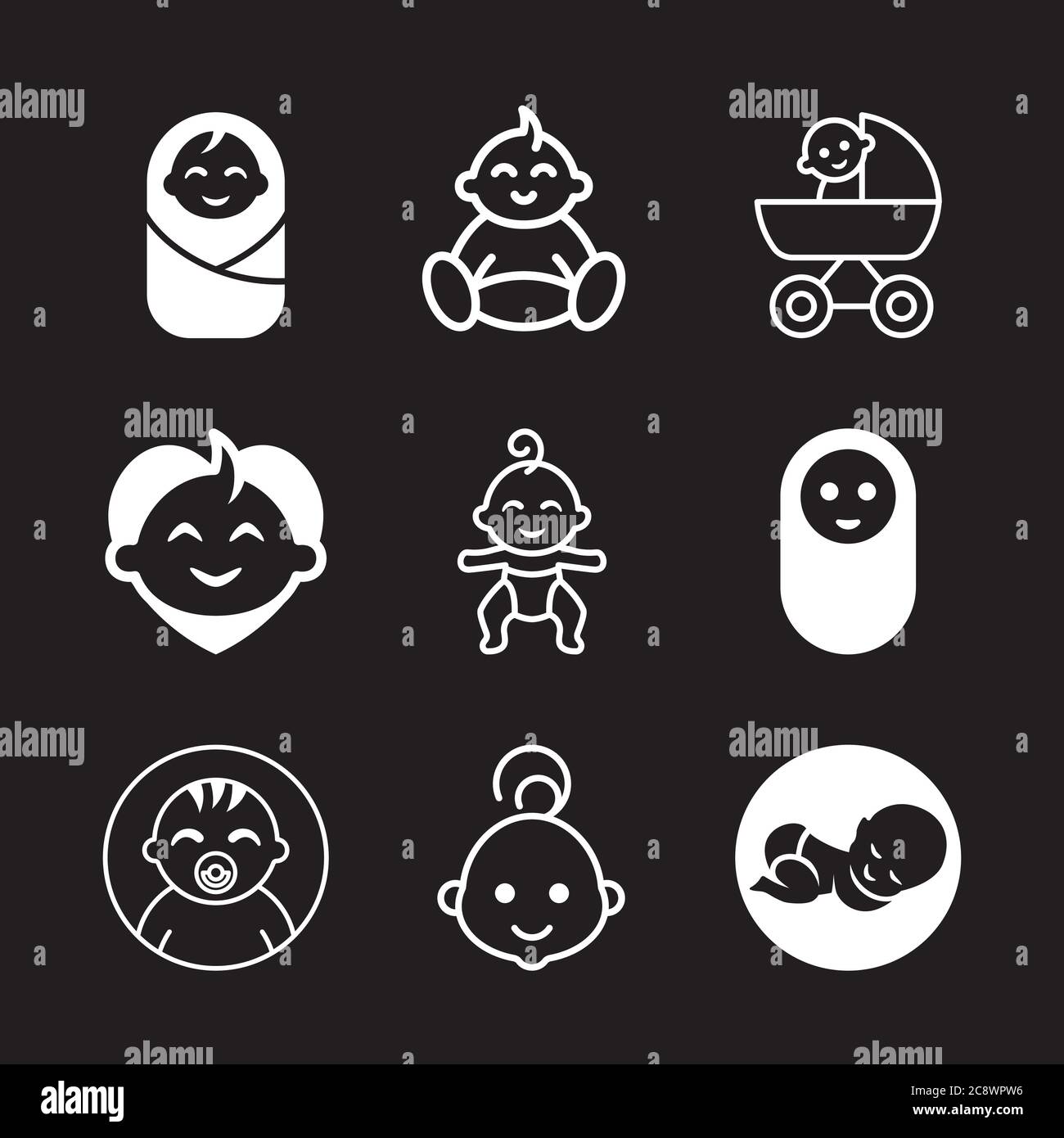 Baby changing diapers flat icon sign. vector Stock Vector Image & Art ...