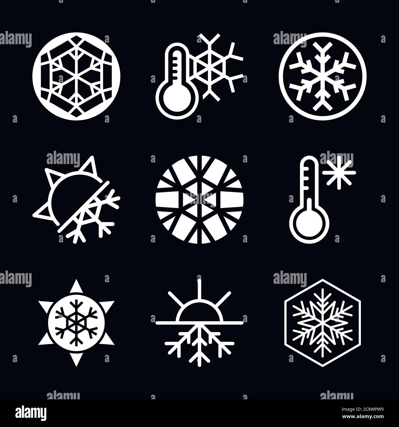 Cold icon. Snowflake sign icon. Air conditioning symbol. Vector Stock ...