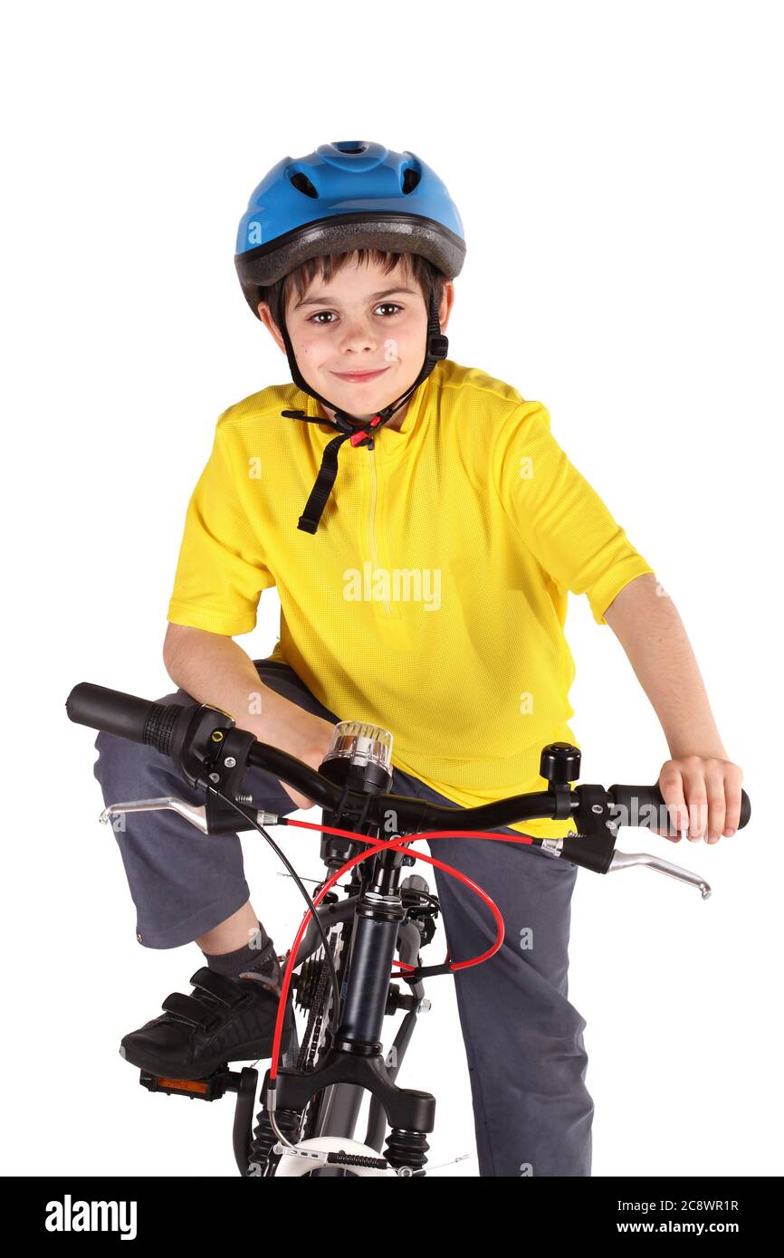 Cyclist on white background hi-res stock photography and images - Alamy