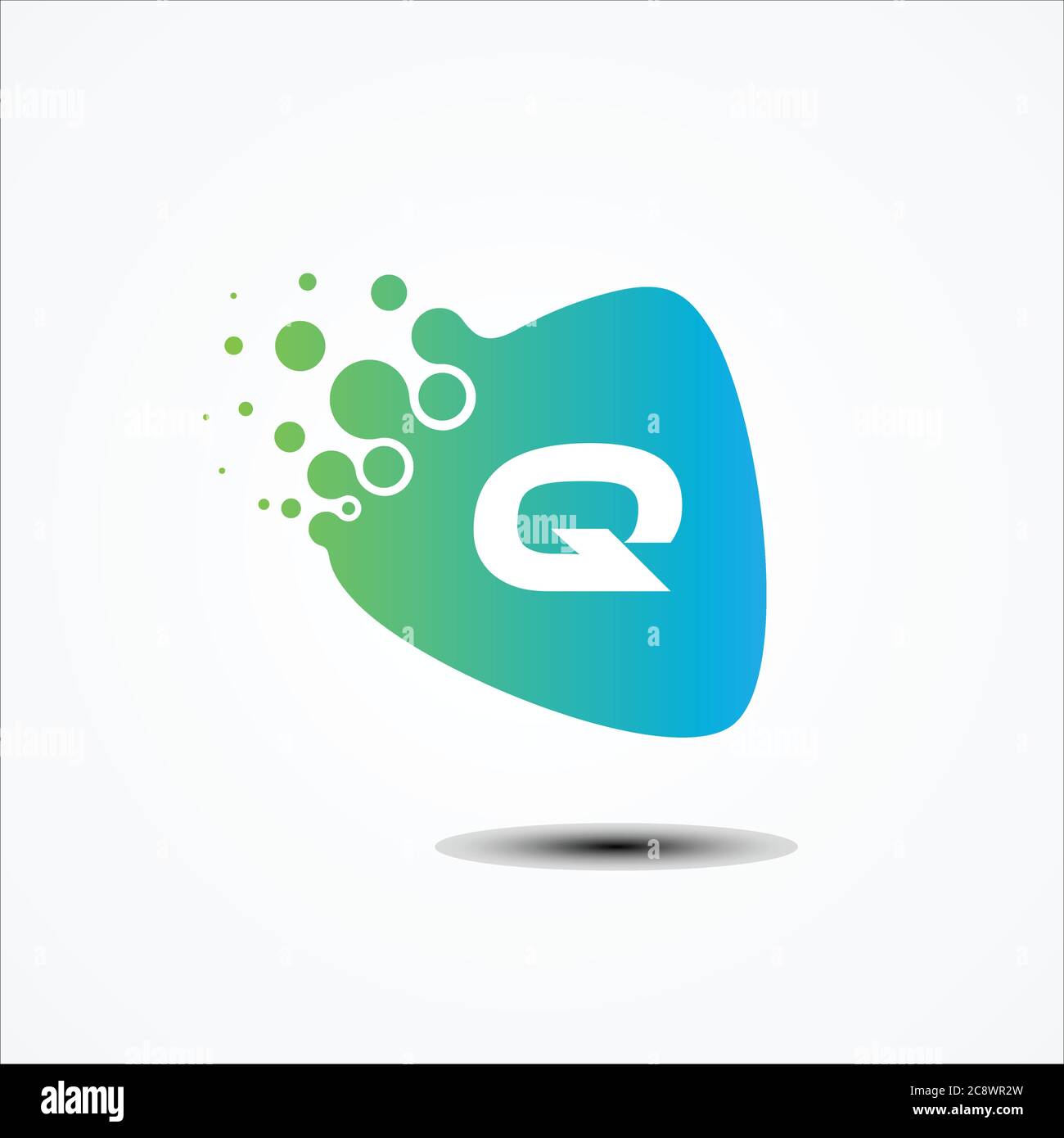 Triangle vector design with Q letter symbol design minimalist. Q letter ...