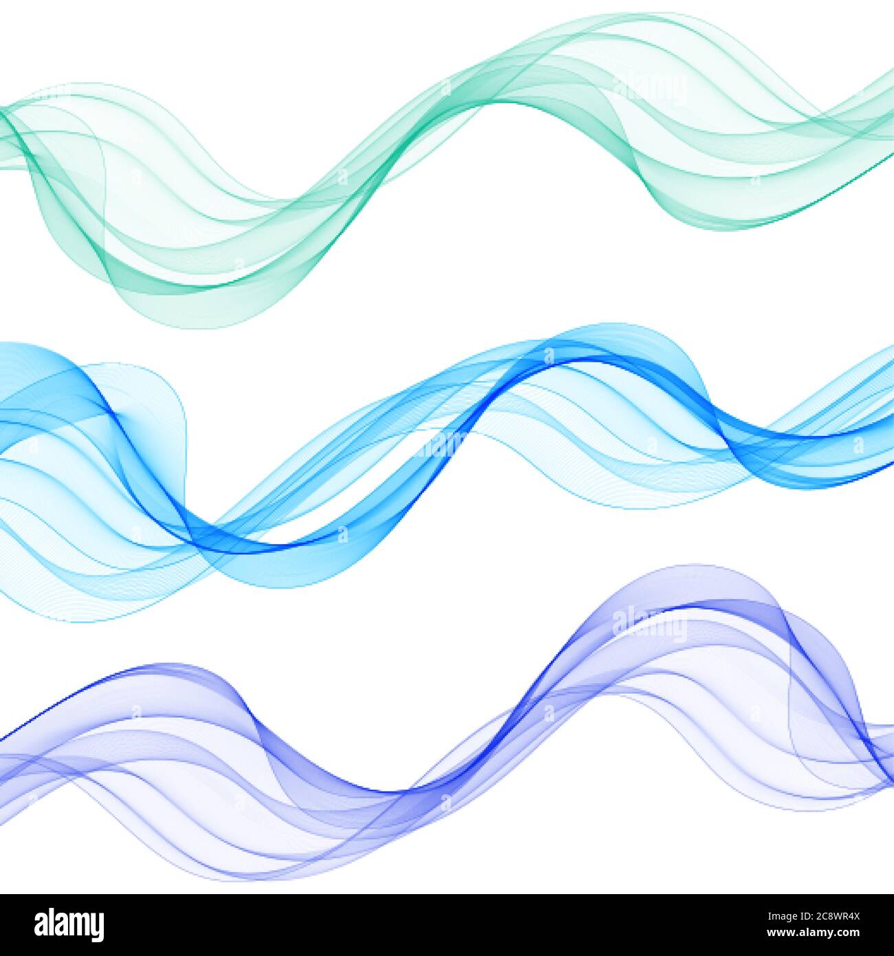 Set of abstract colored waves. Blue waves Stock Vector Image & Art - Alamy