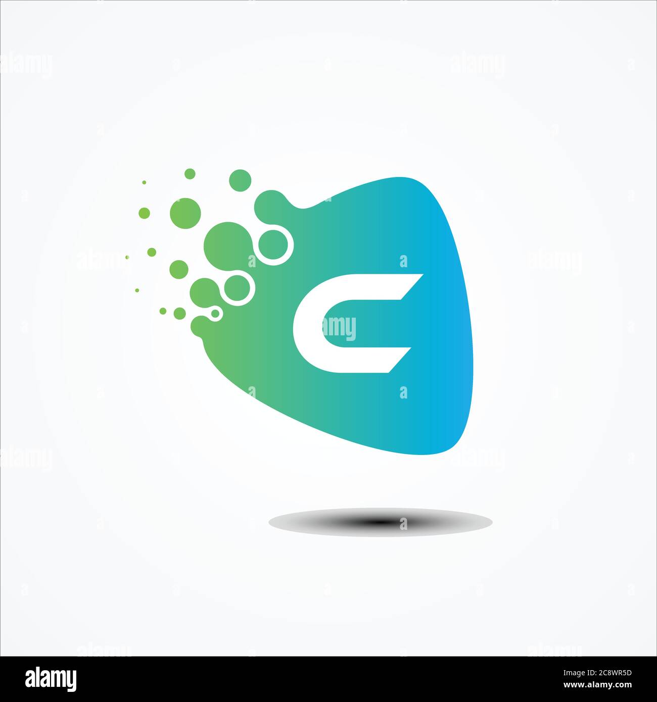 Triangle vector design with C letter symbol design minimalist. C letter ...