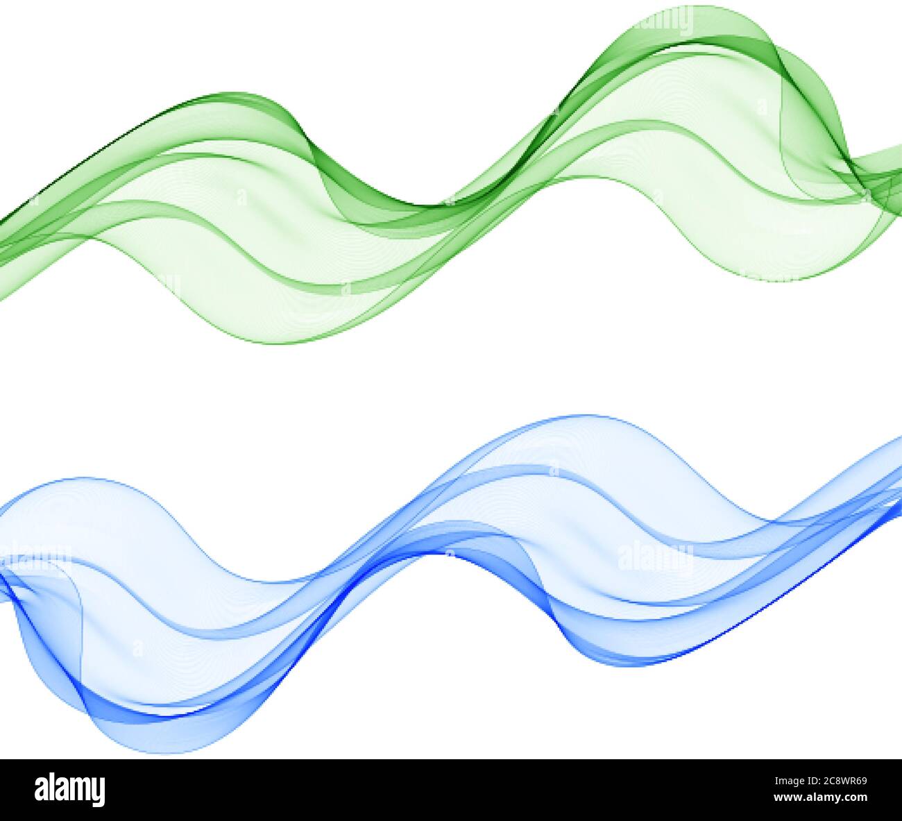 Dynamic green waves flow Stock Vector Images - Alamy