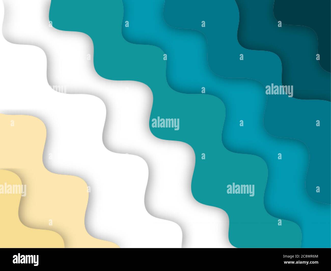Beautiful retro wave design with blue and beige colors. liquid figures ...