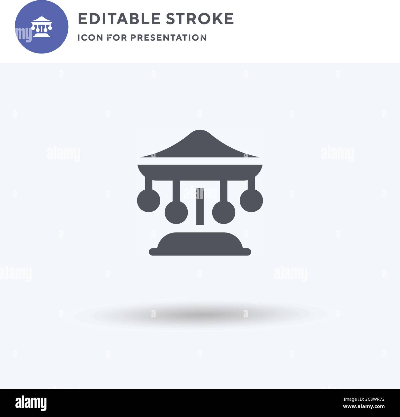 Carousel icon vector, filled flat sign, solid pictogram isolated on ...