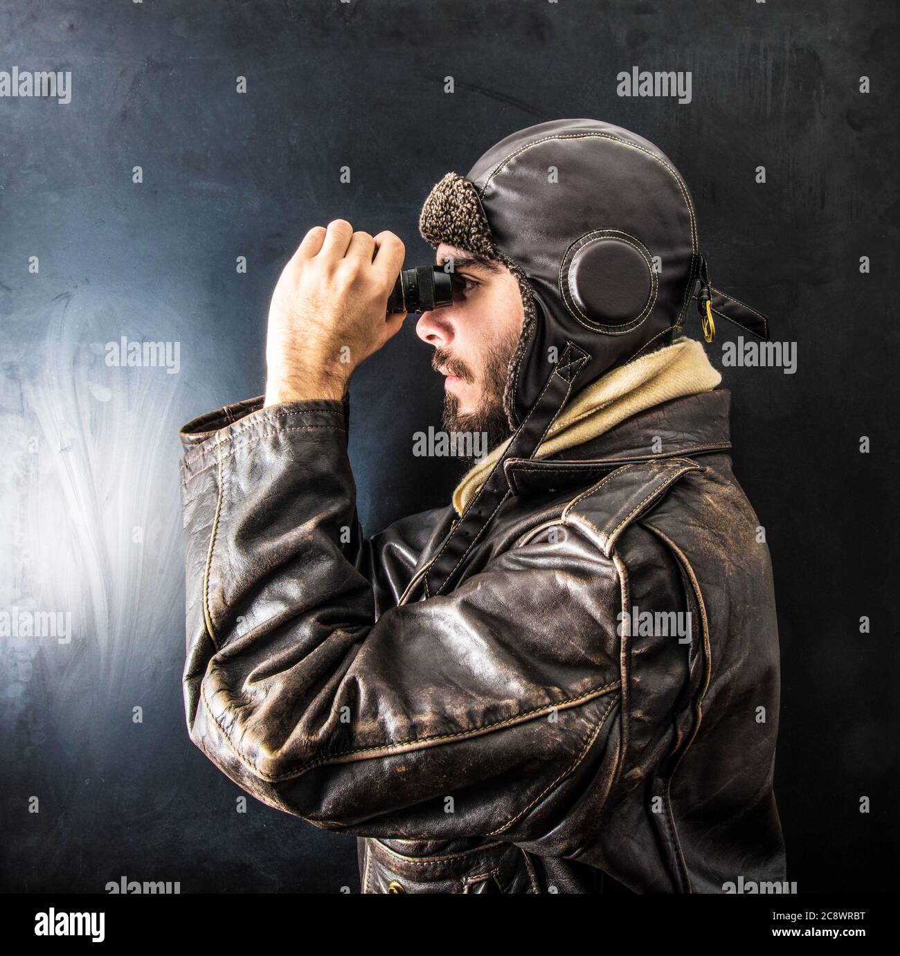 an young aviator old style Stock Photo - Alamy