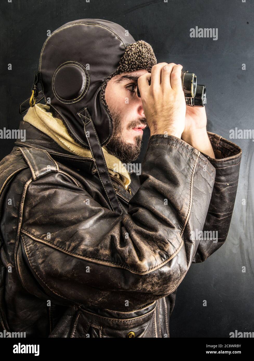 an young aviator old style Stock Photo - Alamy