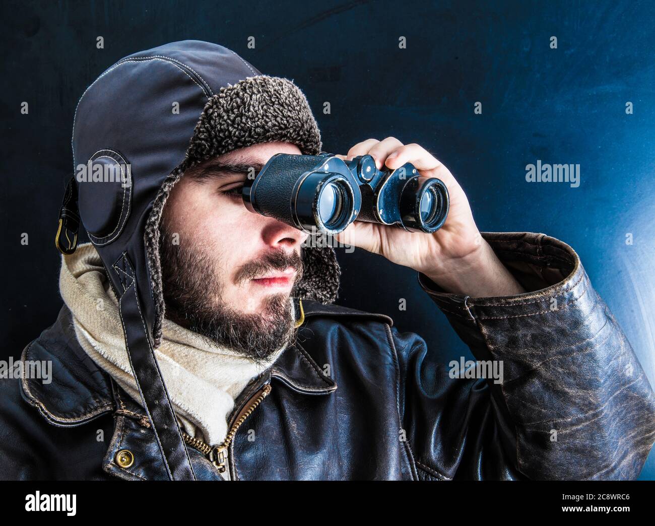 an young aviator old style Stock Photo - Alamy