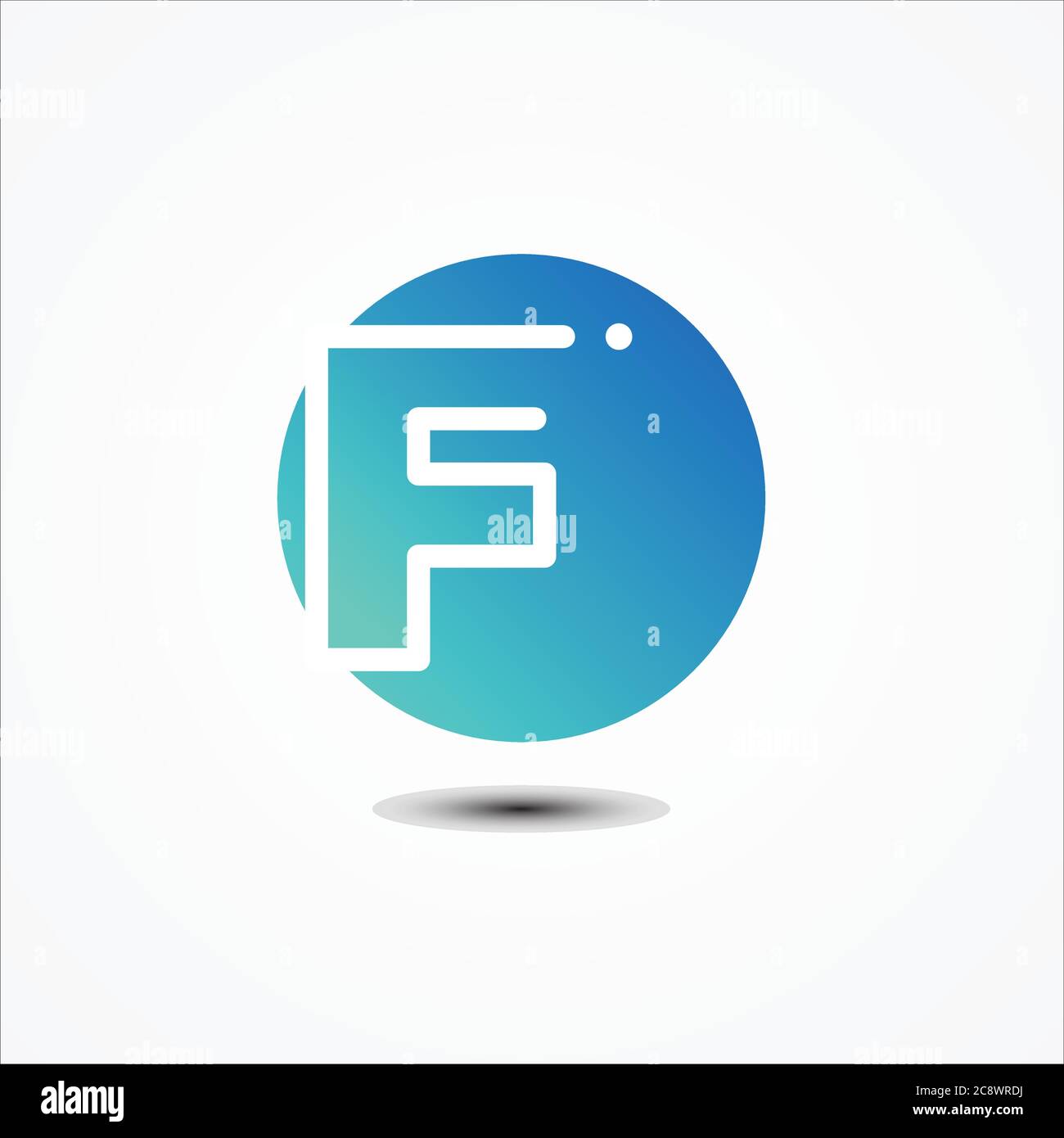 Vector round symbol letter F design minimalist. F letter for your best ...