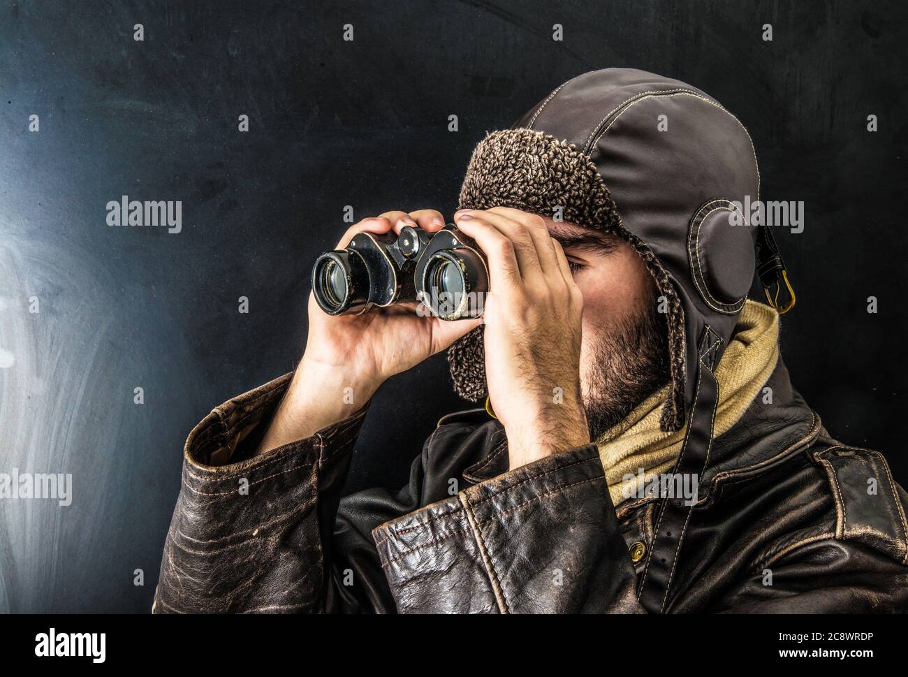 an young aviator old style Stock Photo - Alamy