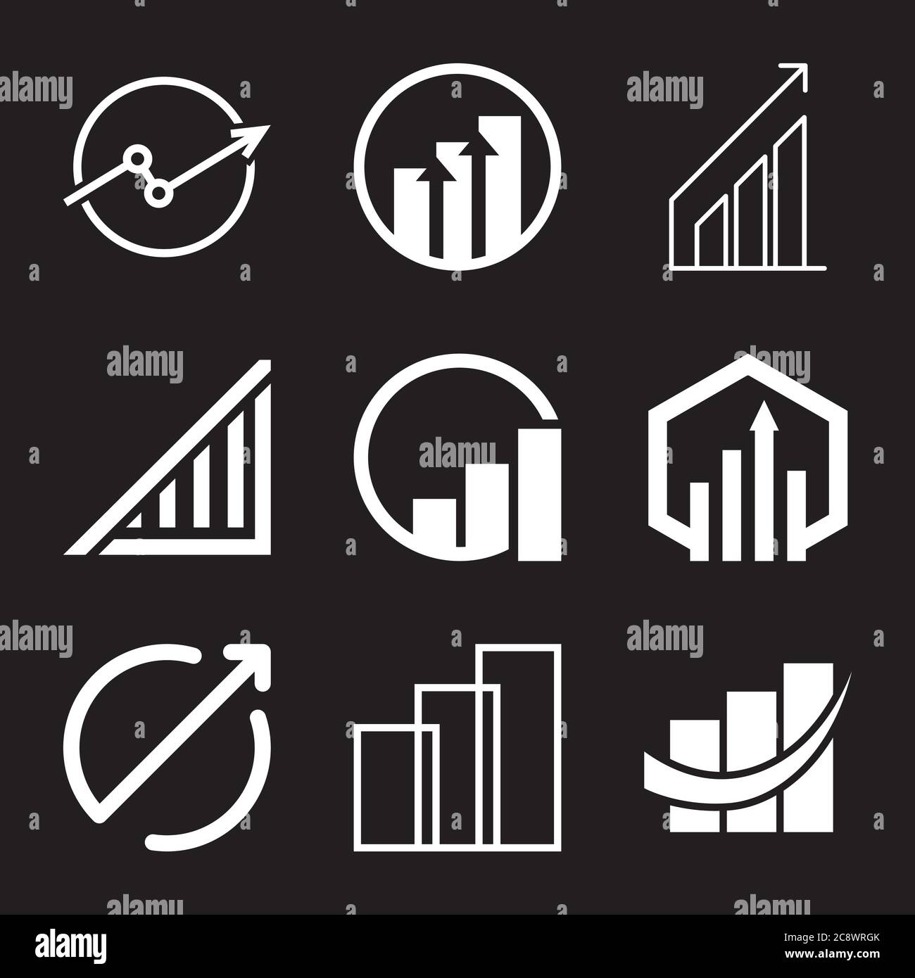 Chart icon vector growing graph icon illustration Stock Vector Image ...