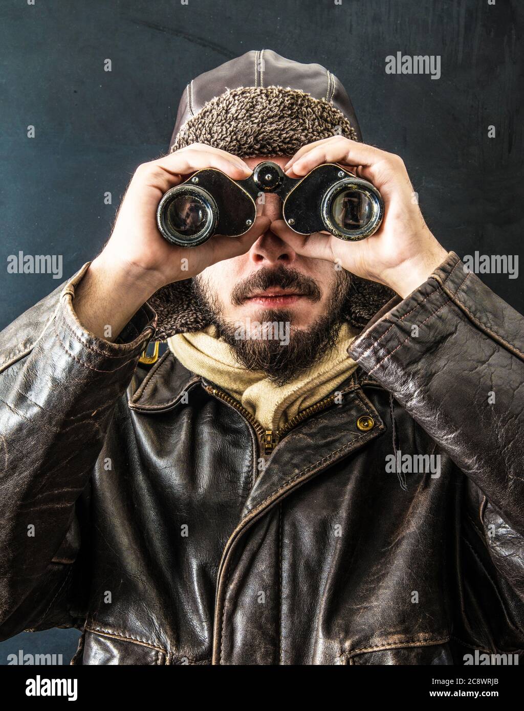 an young aviator old style Stock Photo - Alamy