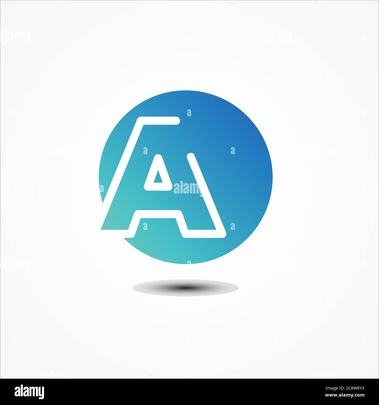 Vector round symbol letter A design minimalist. A letter for your best ...