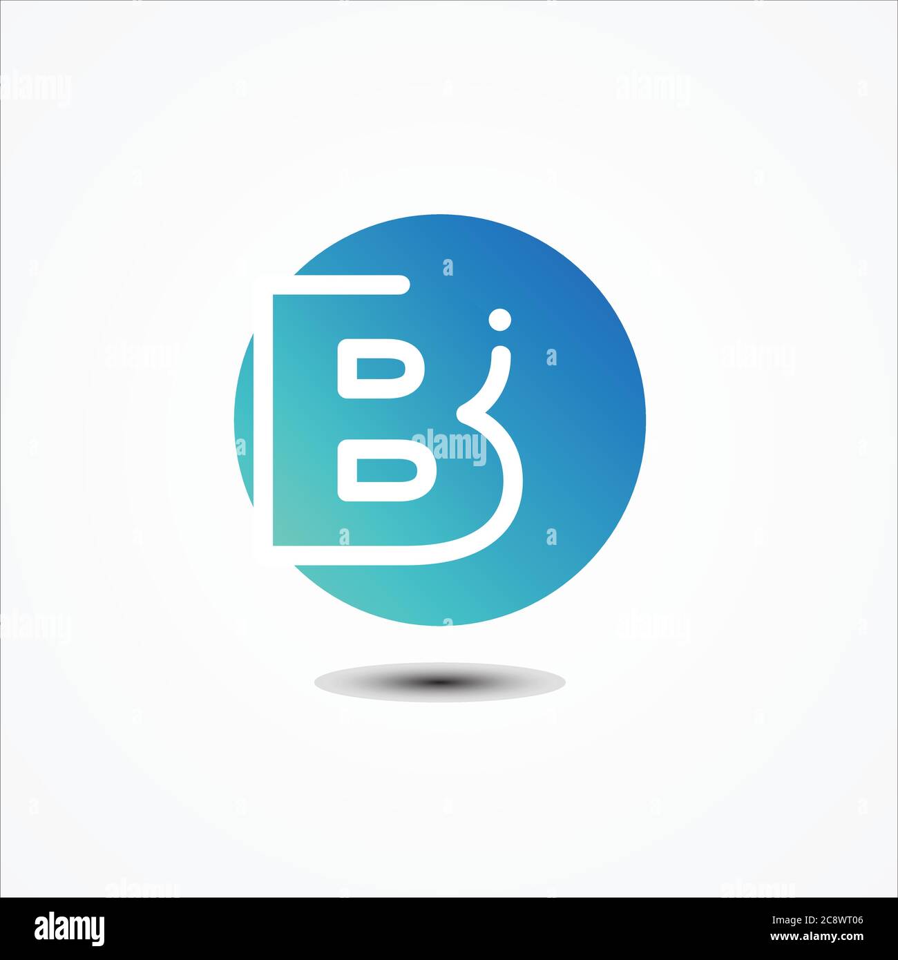 Vector round symbol letter B design minimalist. B letter for your best ...