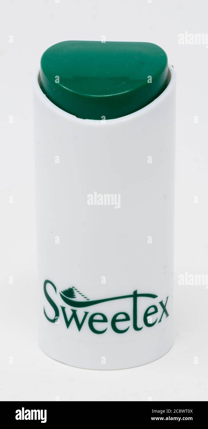 Reading, United Kingdom - July 13 2020: A dispenser of Sweetex ...