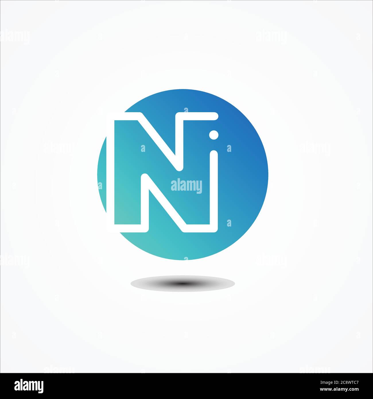 Vector round symbol letter N design minimalist. N letter for your best ...