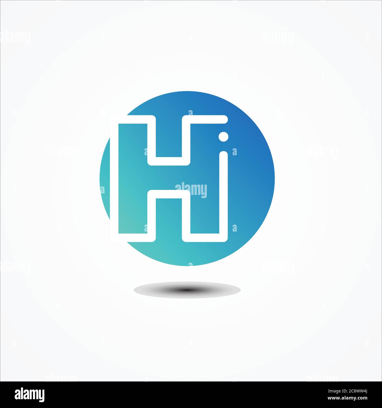 Vector round symbol letter H design minimalist. H letter for your best ...