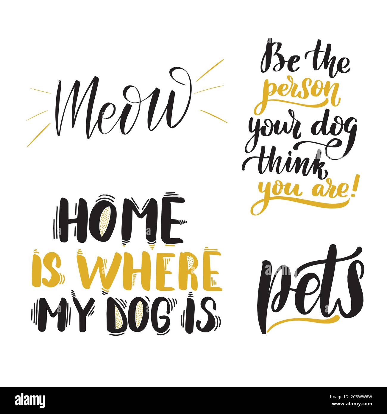 Vector calligraphy illustration isolated on white background Stock ...