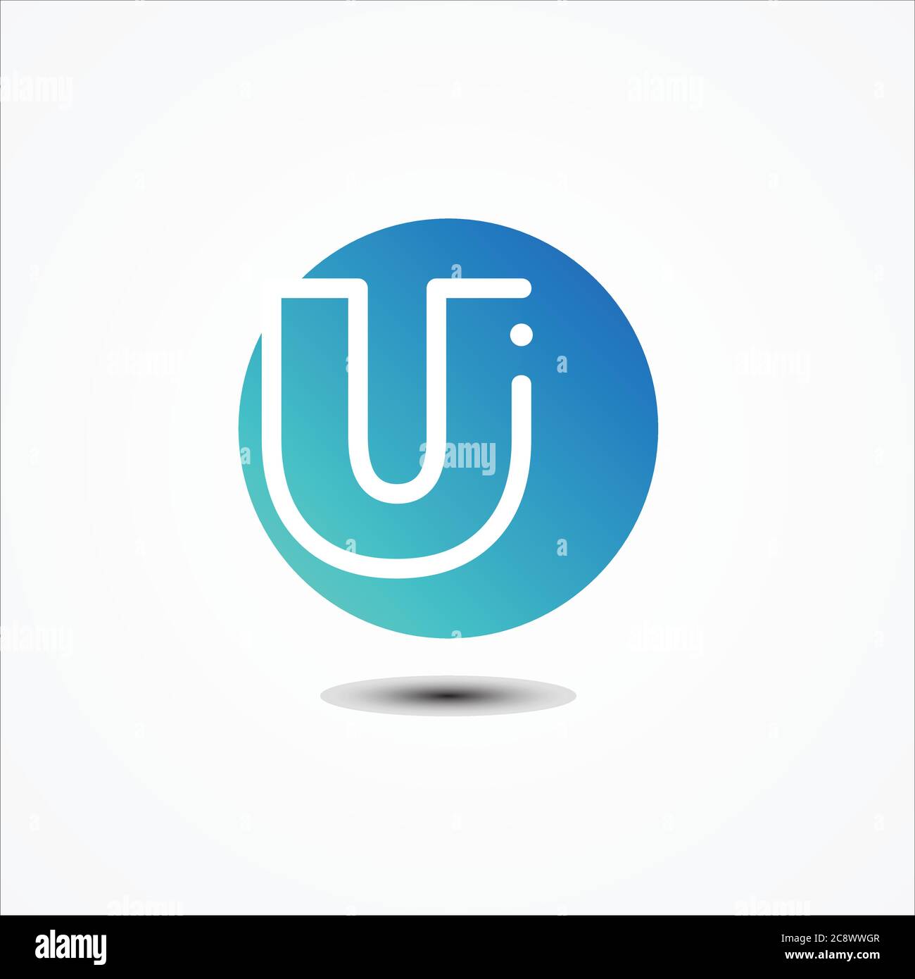 Vector round symbol letter U design minimalist. U letter for your best ...