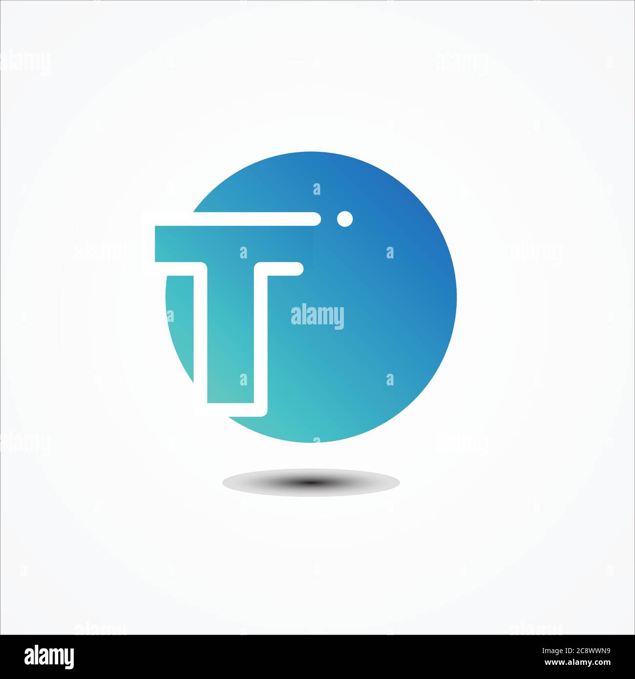 Vector round symbol letter T design minimalist. T letter for your best ...