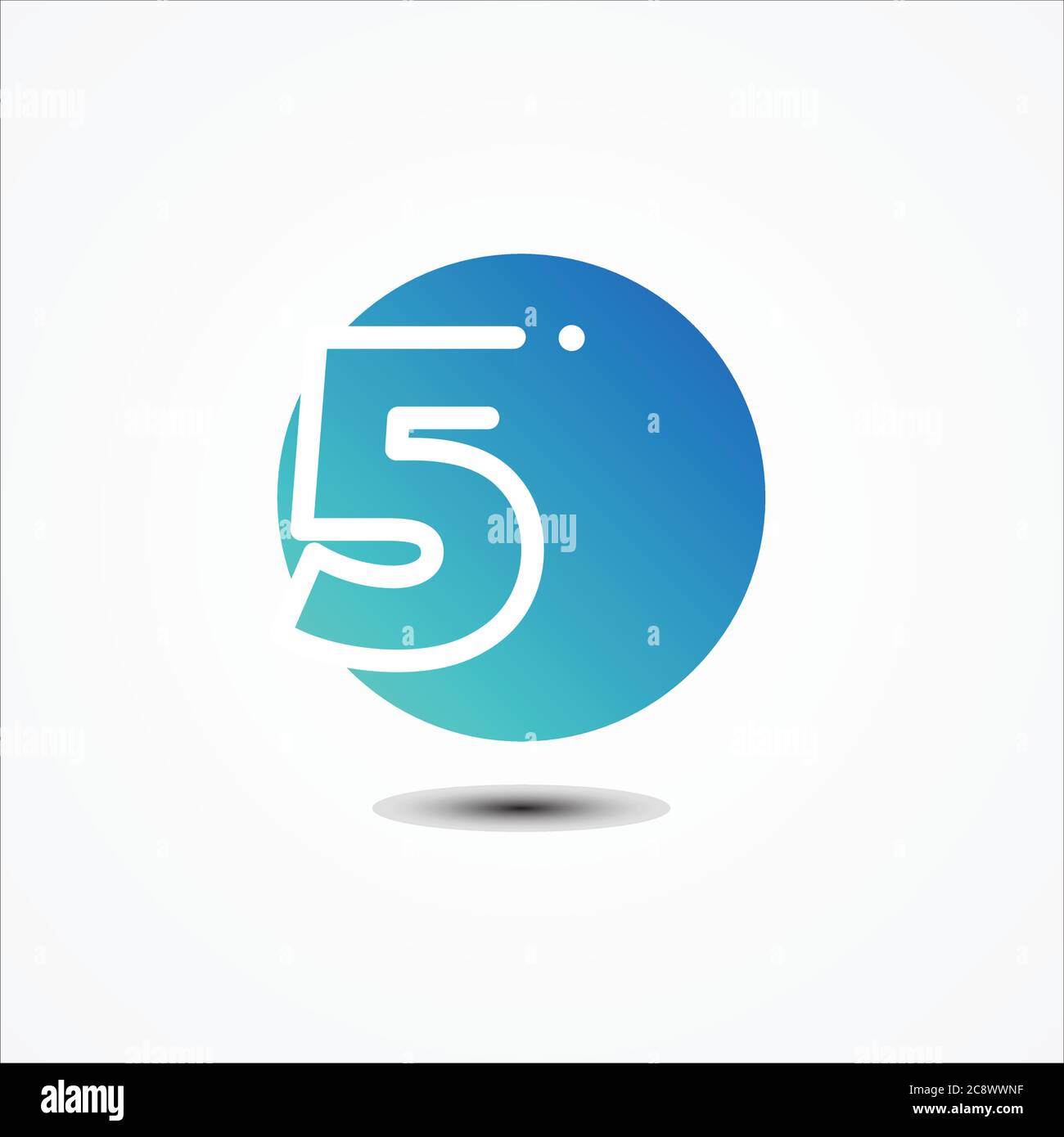 Number 5 vector vectors hi-res stock photography and images - Alamy