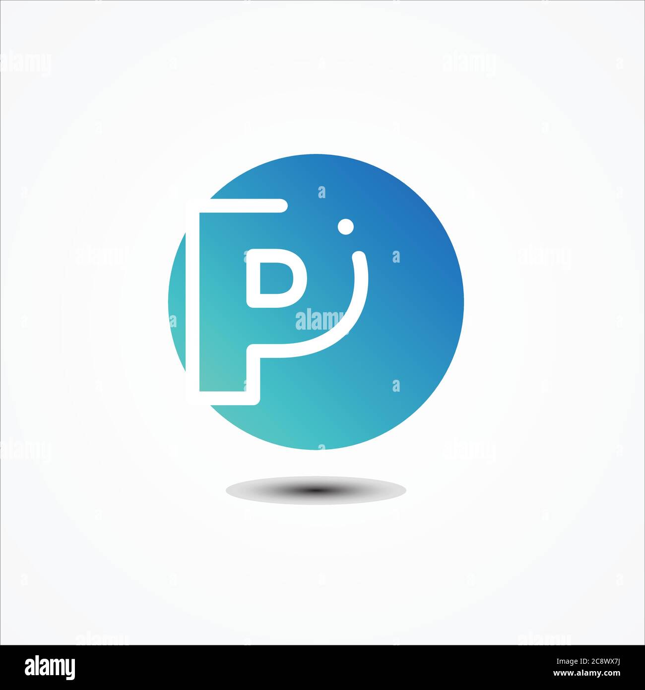 Vector round symbol letter P design minimalist. P letter for your best ...