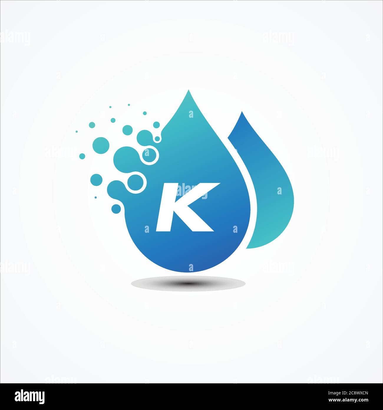 Droplet vector design with letter K symbol design minimalist. Letter K ...