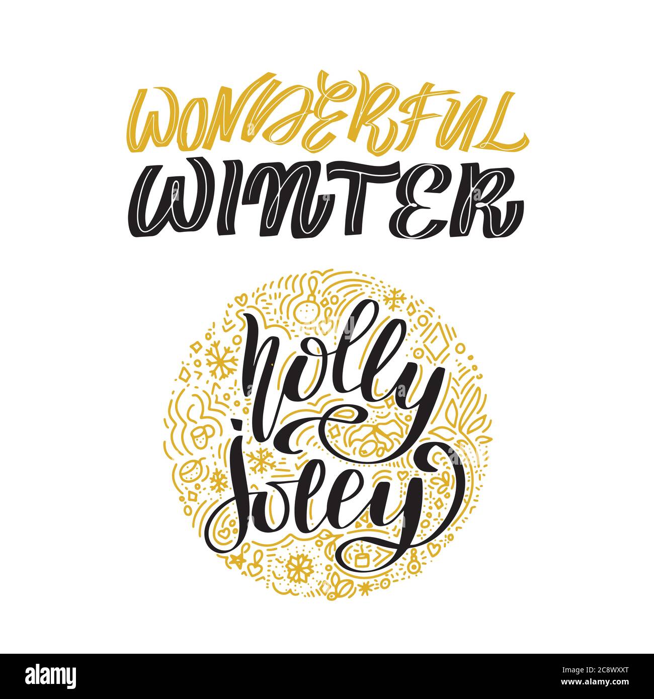 Vector calligraphy illustration isolated on white background Stock ...