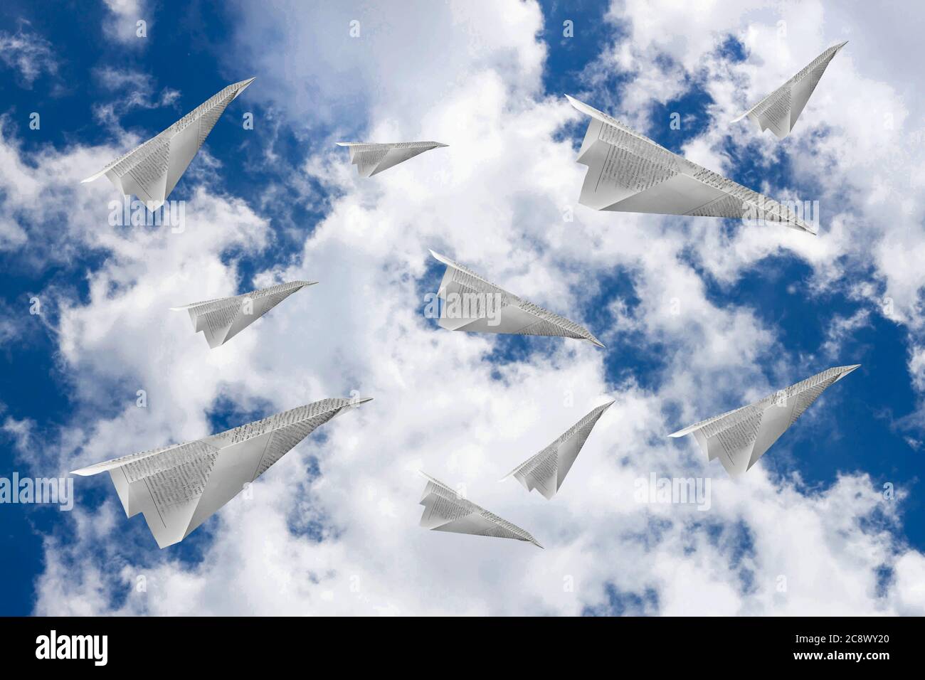 Paper Airplanes In The Sky
