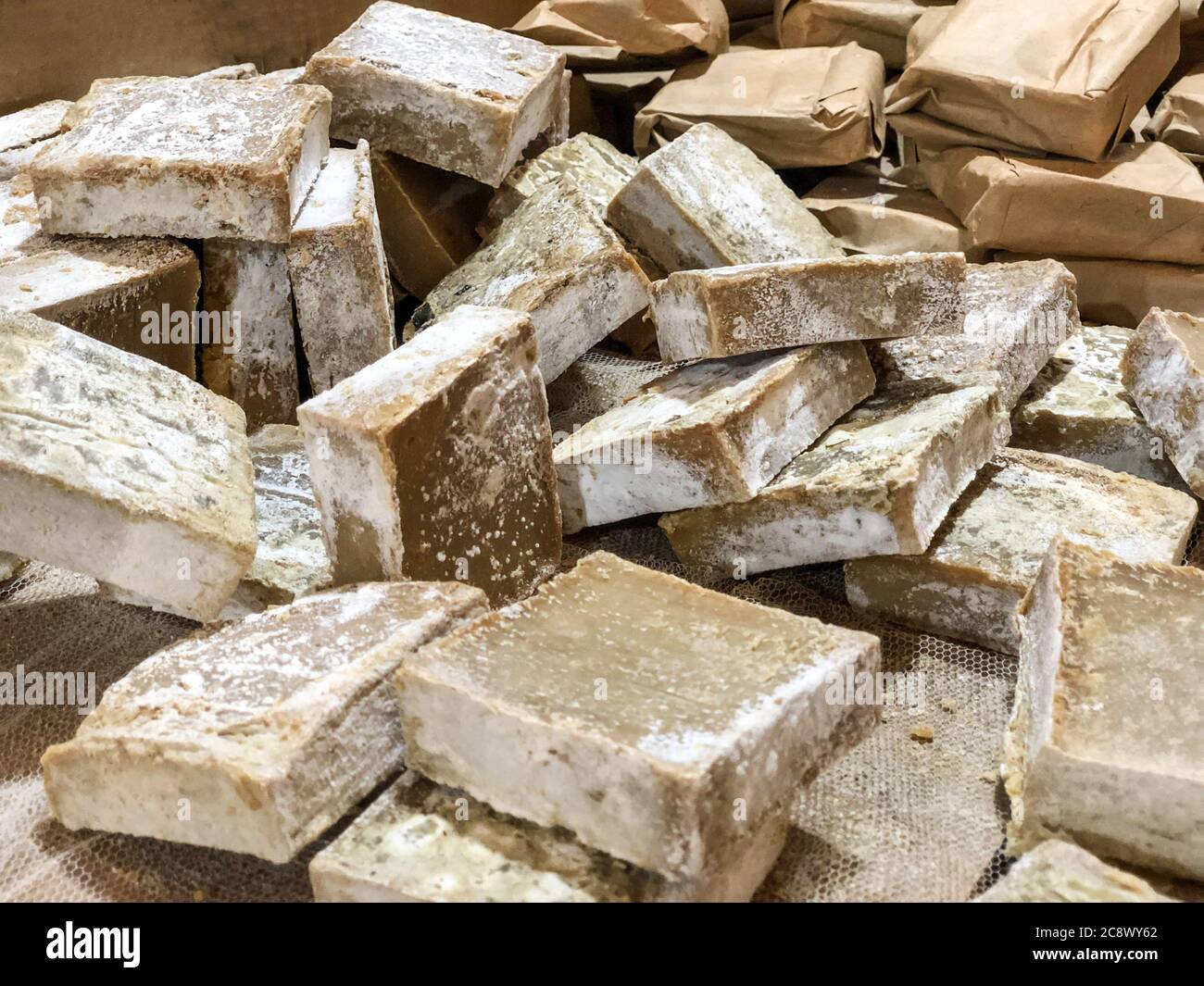 pile of natural soap bars in bazaar Stock Photo - Alamy