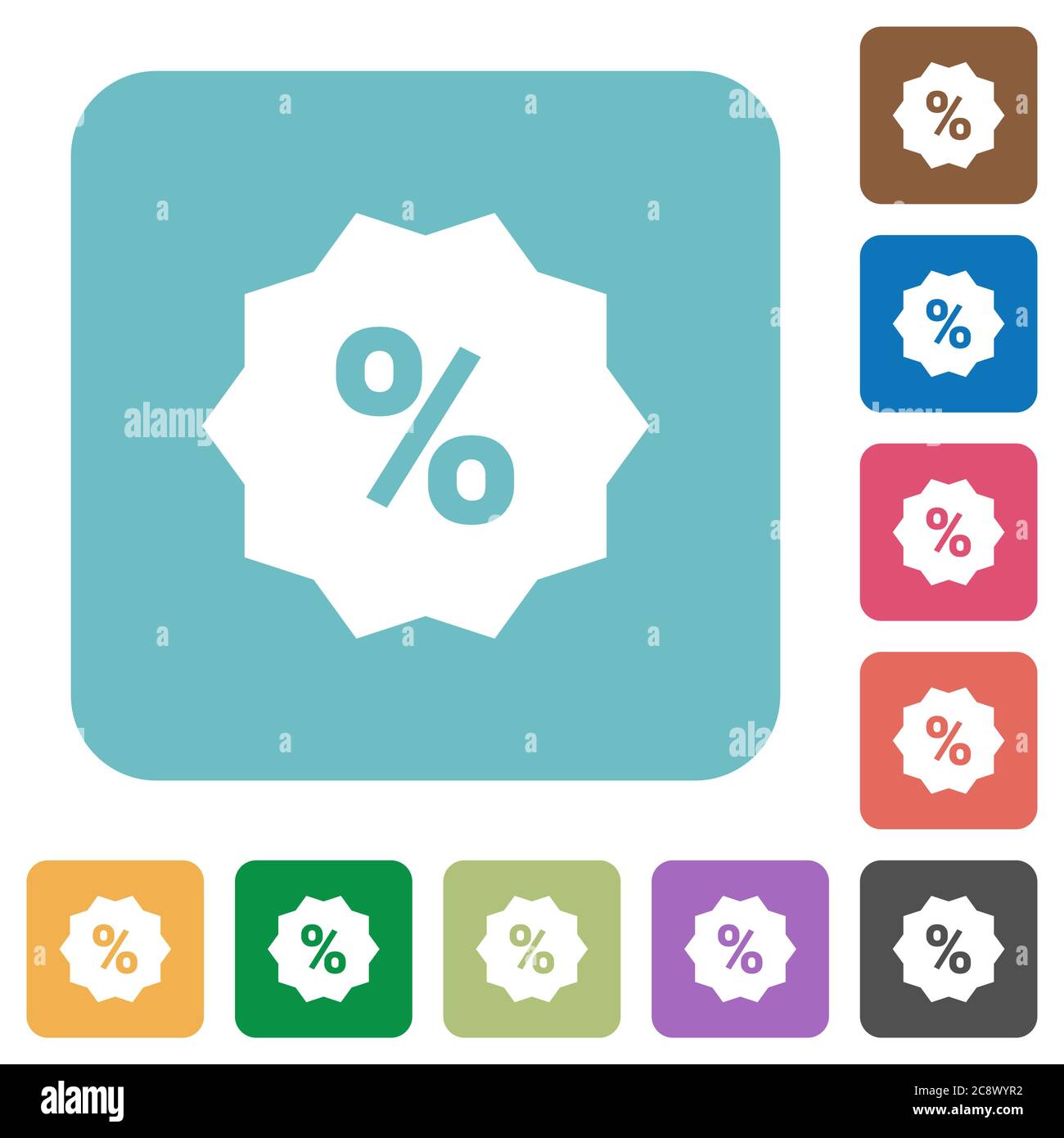 Sale discount square icons Stock Vector Images - Alamy