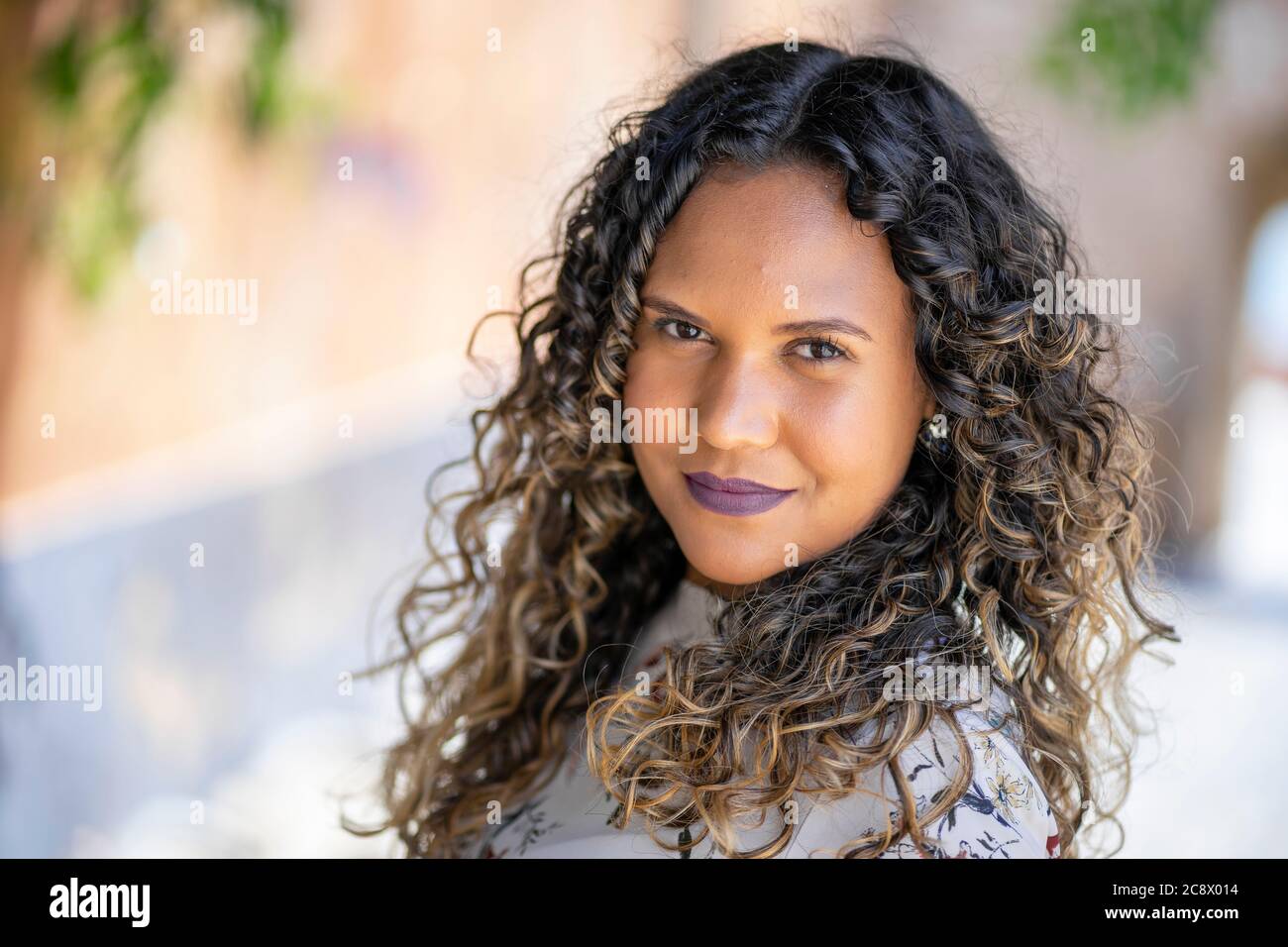 Portrait of beautiful young woman with native brazilian origin Stock ...