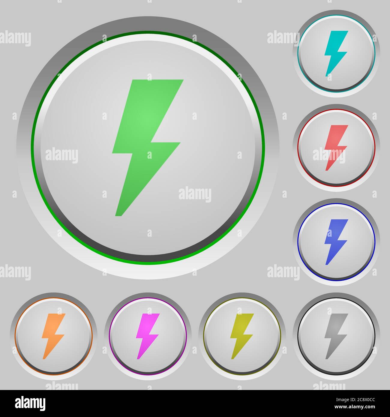 Set of color flash sunk push buttons Stock Vector Image & Art - Alamy