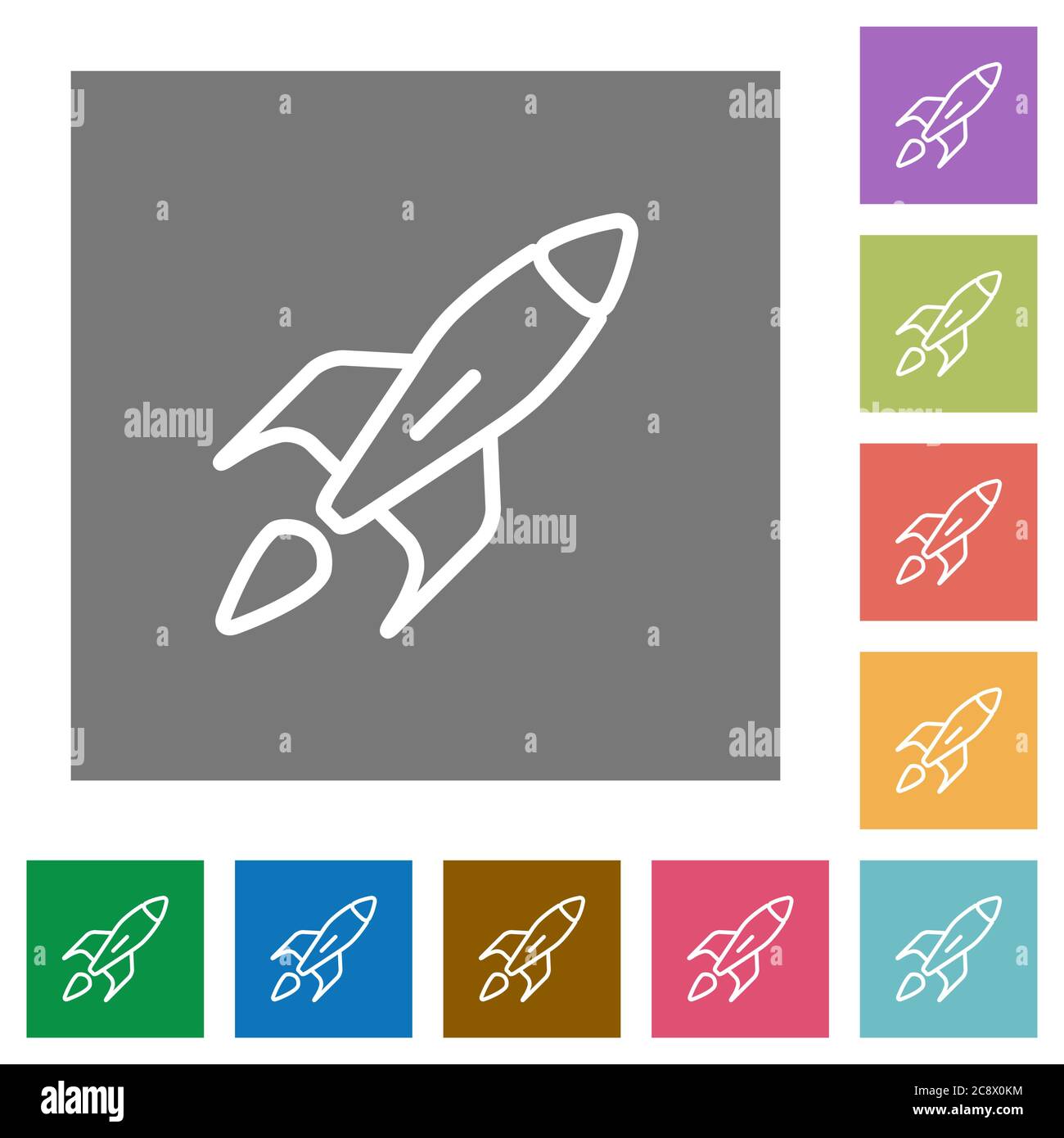 Missle, white background Cut Out Stock Images & Pictures - Alamy