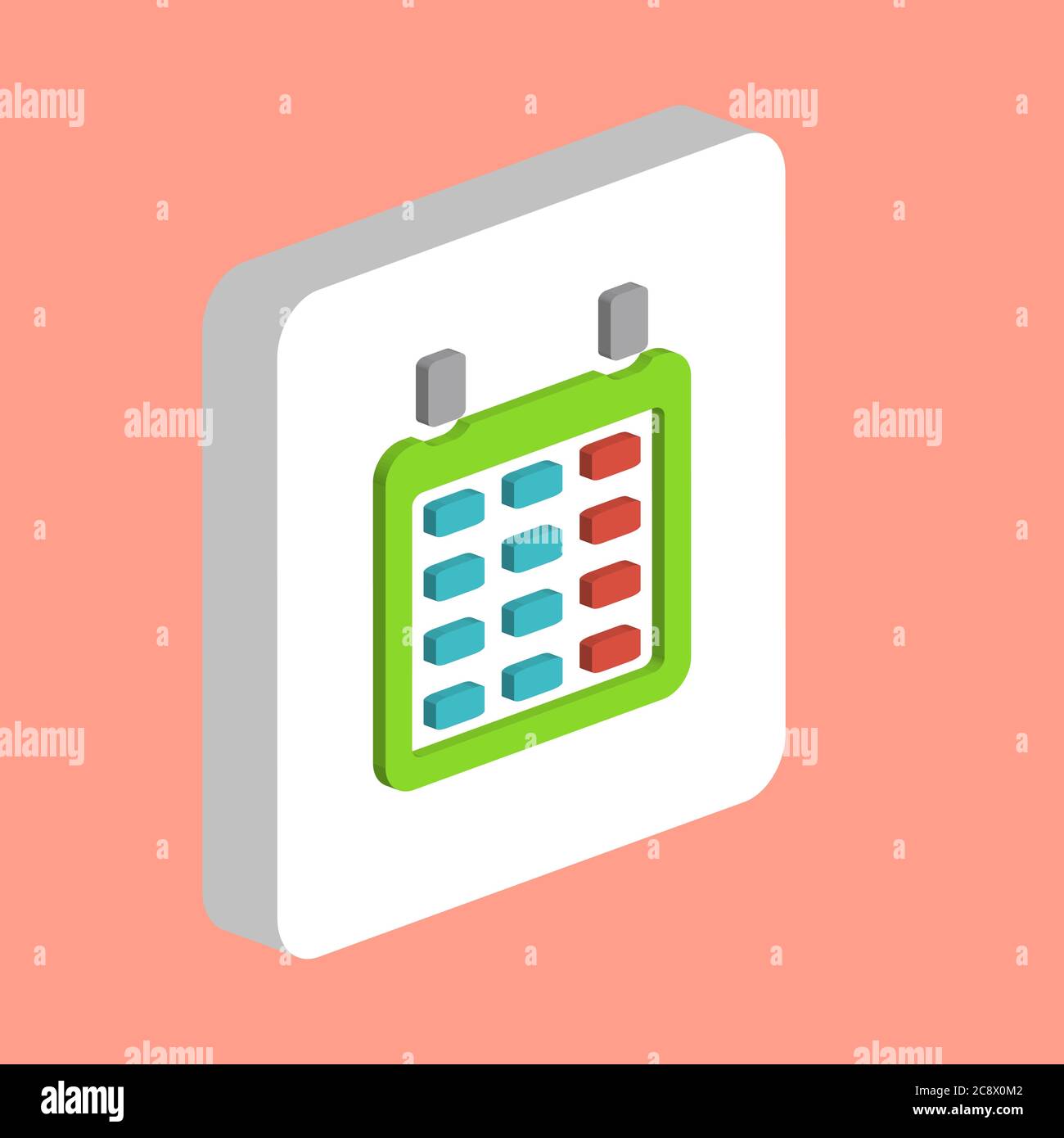 Calendar Simple vector icon. Illustration symbol design template for ...