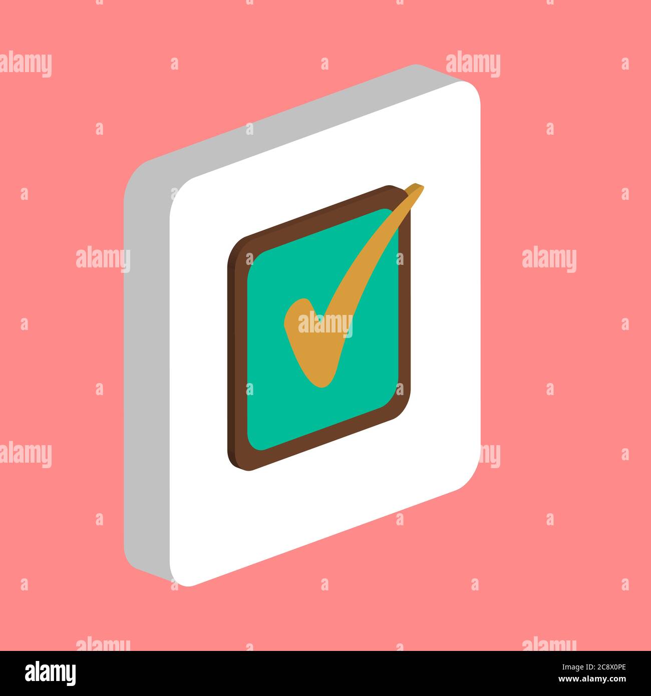 Check list icon isometric 3d hi-res stock photography and images - Alamy