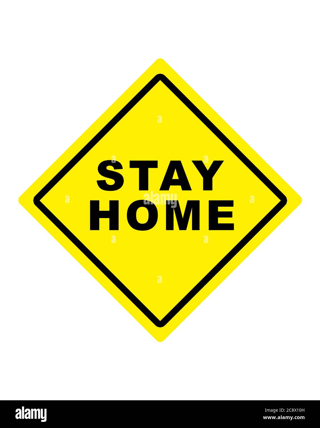 Stay home warning sign, stop the spread of Germs, coronavirus ...
