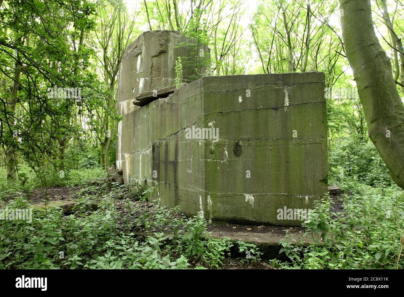 The ruined remains of the World War 1 Sunk Island defensive gun battery ...