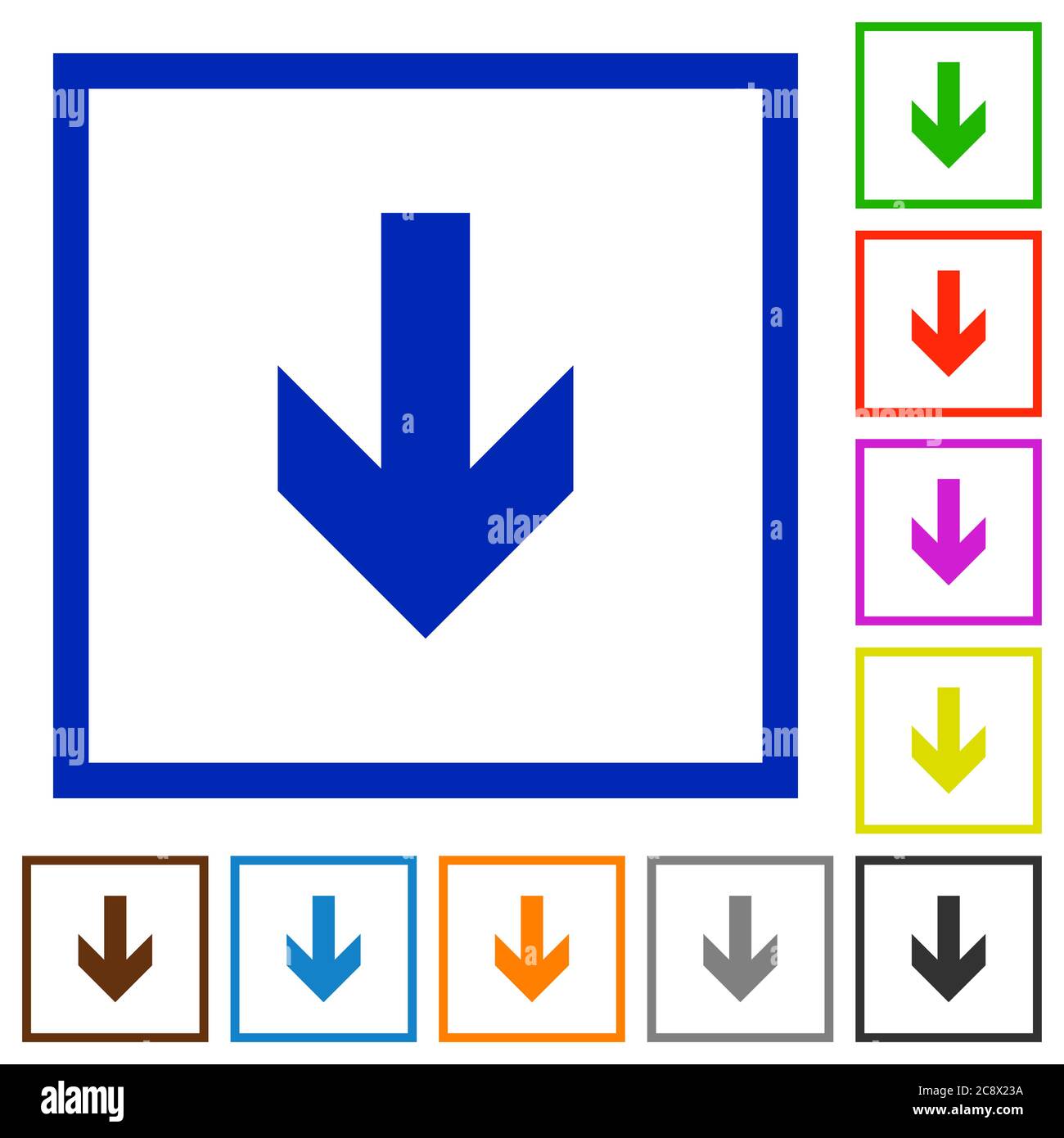 Downward moving arrow Cut Out Stock Images & Pictures - Alamy